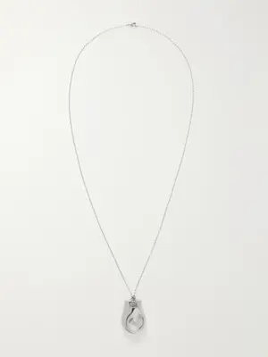 Khaite Keefe Palladium-coated Pendant Necklace - Silver