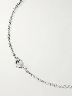 Khaite Keefe Palladium-coated Pendant Necklace - Silver