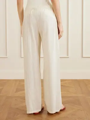 Theory Cotton-poplin Wide-leg Pants