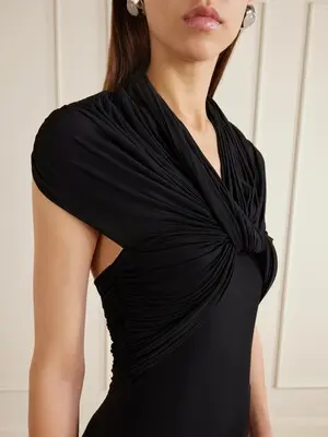 Tove Rama Gathered Jersey Maxi Dress
