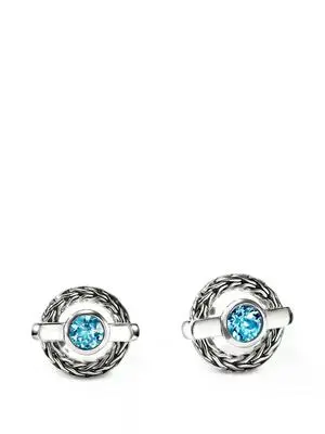 John Hardy Icon Blue Topaz Earrings - Silver