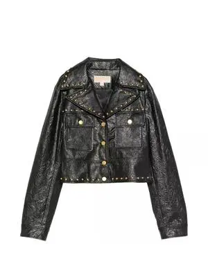 Michael Kors Studded Crinkled Jacket - Black
