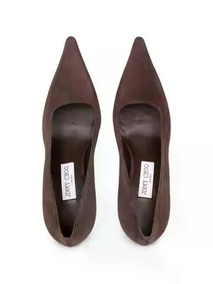 JIMMY CHOO Ixia Pointed-toe Pumps - Brown