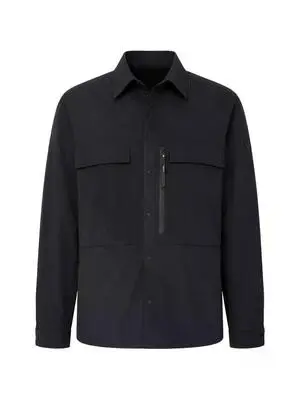 Moncler Logo-patch Zip-pocket Shirt - Black