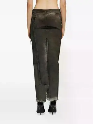 Rick Owens Tower Denim Sliced Midi Skirt