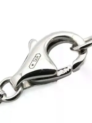 Cartier 18k White Gold Diamond Logo Pendant Necklace
