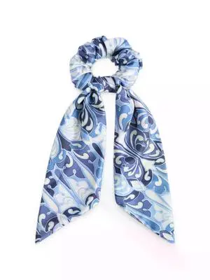 La DoubleJ Bow Scrunchie - Blue