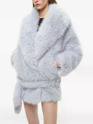 Pinko Faux Fur Belted Blouson Jacket