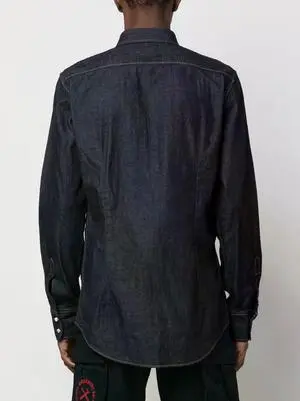 Dsquared2 Logo Plaque Denim Shirt