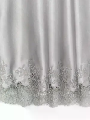 Carine Gilson Lace-trim Silk Skirt