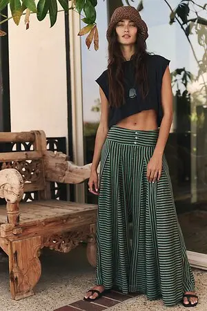 Free People Zoe Pants At - Mint Combo
