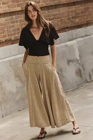 Free People Zoe Pants At - Neutral Combo