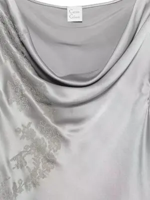 Carine Gilson Lace-trimmed Silk Blouse