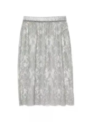 Carine Gilson Lace Skirt - Grey