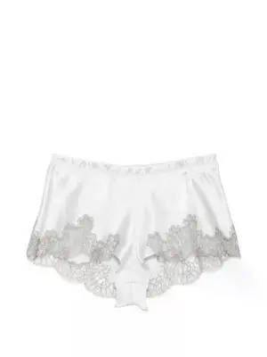 Carine Gilson Lace-trim Pajama Shorts - Grey