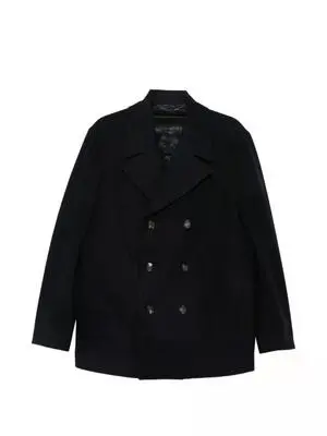 Canali Double-breasted Coat - Blue