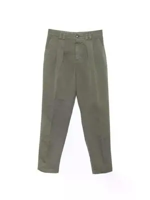 Canali Pleated Tapered-leg Trousers - Green
