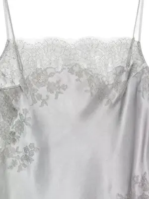 Carine Gilson Lace-trim Silk Slip Blouse