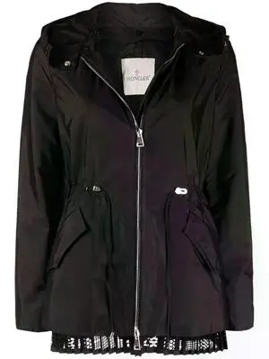 Moncler Baaba Lace-trim Parka