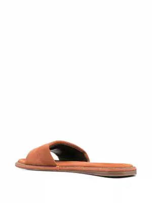 Brunello Cucinelli Suede-leather Slider Sandals