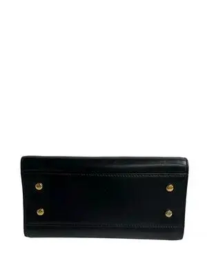 Celine Calfskin Star Ball Top Handle Bag Satchel - Black