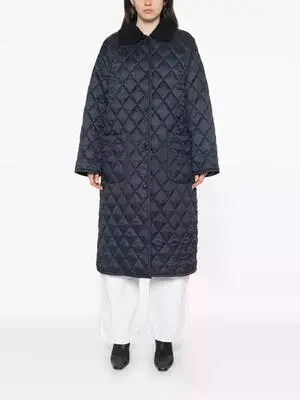 Fabiana Filippi Quilted Contrast Collar Coat