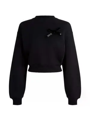 PATOU Bow-detail Sweatshirt - Black