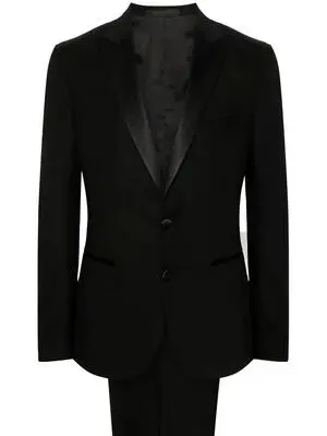 Corneliani Virgin-wool Three-piece Suit - Black