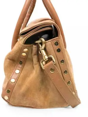 ZANELLATO Baby Dotta Suede Tote Bag - Brown