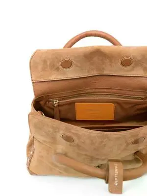 ZANELLATO Baby Dotta Suede Tote Bag - Brown