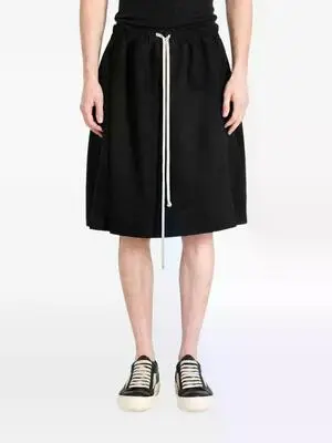 Rick Owens Wool Drawstring Waistband Knee-length Shorts