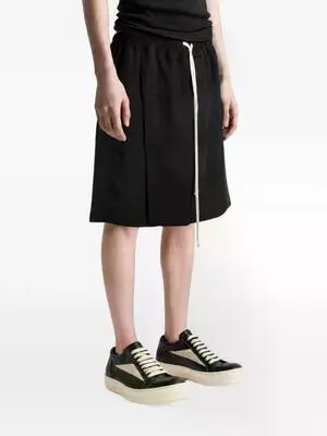 Rick Owens Wool Drawstring Waistband Knee-length Shorts