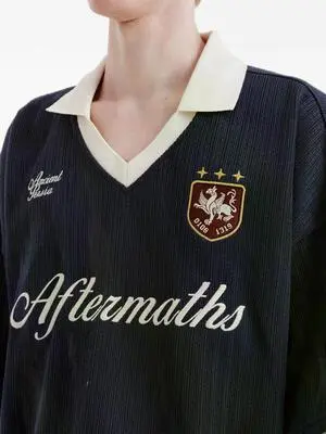 AFTERMATHS Logo-embroidered V-neck Top