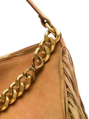 TWINSET Fringe-trimmed Chain-link Shoulder Bag - Brown