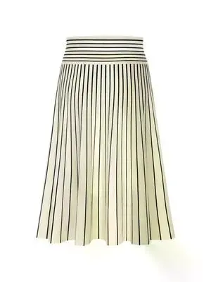 Ralph Lauren Striped A-line Midi Skirt - Neutrals