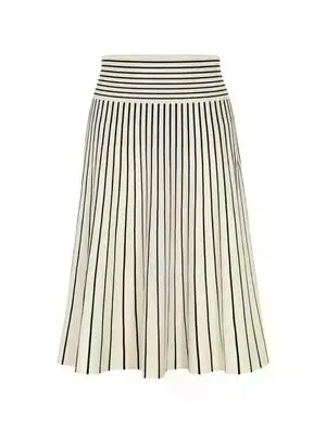 Ralph Lauren Striped A-line Midi Skirt