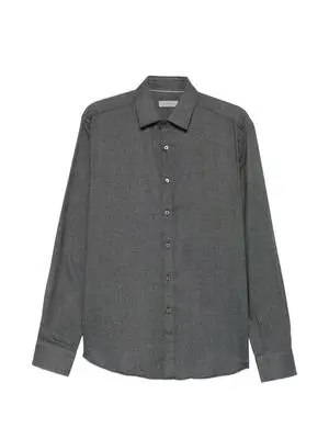 Canali Herringbone-pattern Shirt - Grey
