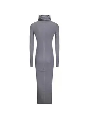 Rick Owens Ribbed-knit Long-sleeve Maxi Dress