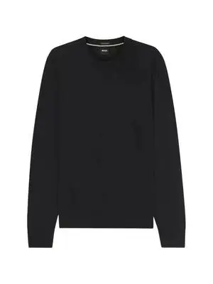 BOSS Crew-neck Wool Sweater - Black