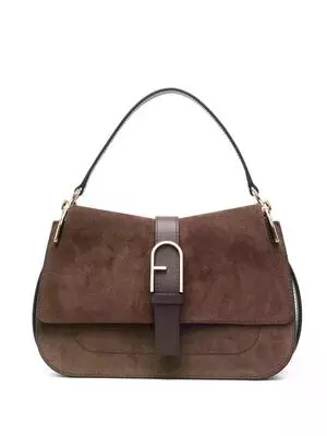 Furla Suede Shoulder Bag - Brown