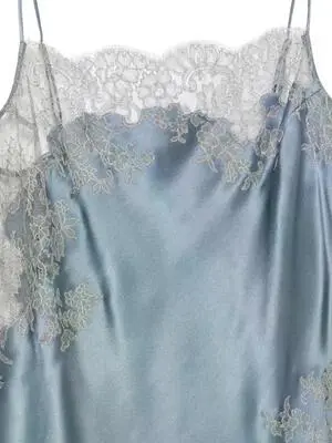 Carine Gilson Lace-trim Silk Nightdress
