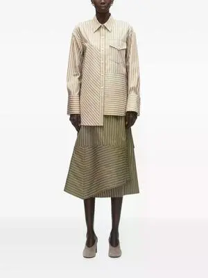 3.1 Phillip Lim Asymmetrical Striped Shirt - Neutrals