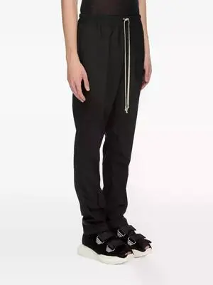 Rick Owens Drawstring Waist Pressed Crease Trousers - Black