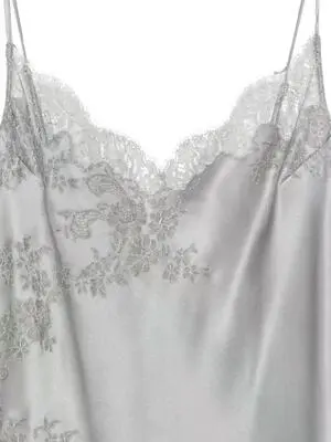 Carine Gilson Lace-trim Silk Blouse