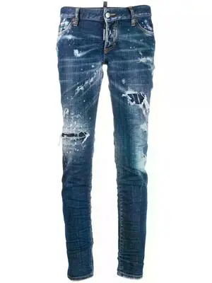 Dsquared2 Distressed Slim-fit Jeans - Blue