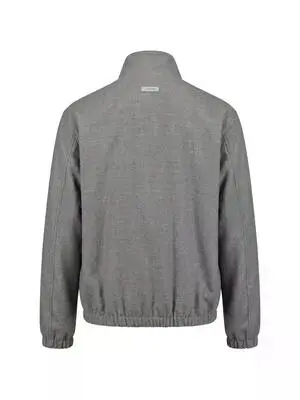 LARDINI High-neck Zip-up Wool Jacket