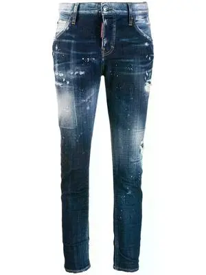 Dsquared2 Distressed Skinny Jeans - Blue