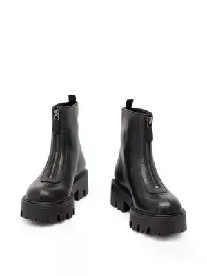 Prada Zipper Leather Boots