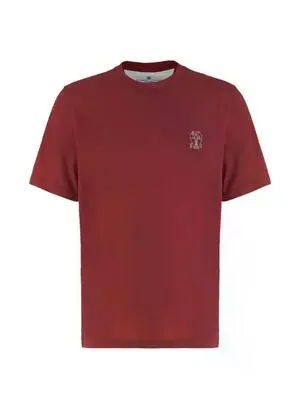Brunello Cucinelli Logo-print T-shirt - Red