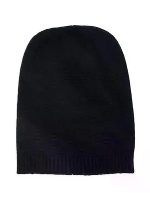 Fabiana Filippi Ribbed-trim Beanie Hat - Black